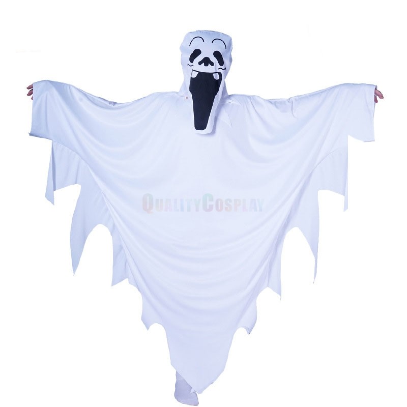 Children's White Ghost Halloween Cosplay Costume - HQCOSPLAY