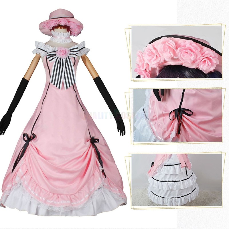 Black Butler Ciel Phantomhive Robin Cosplay Dress - HQCOSPLAY