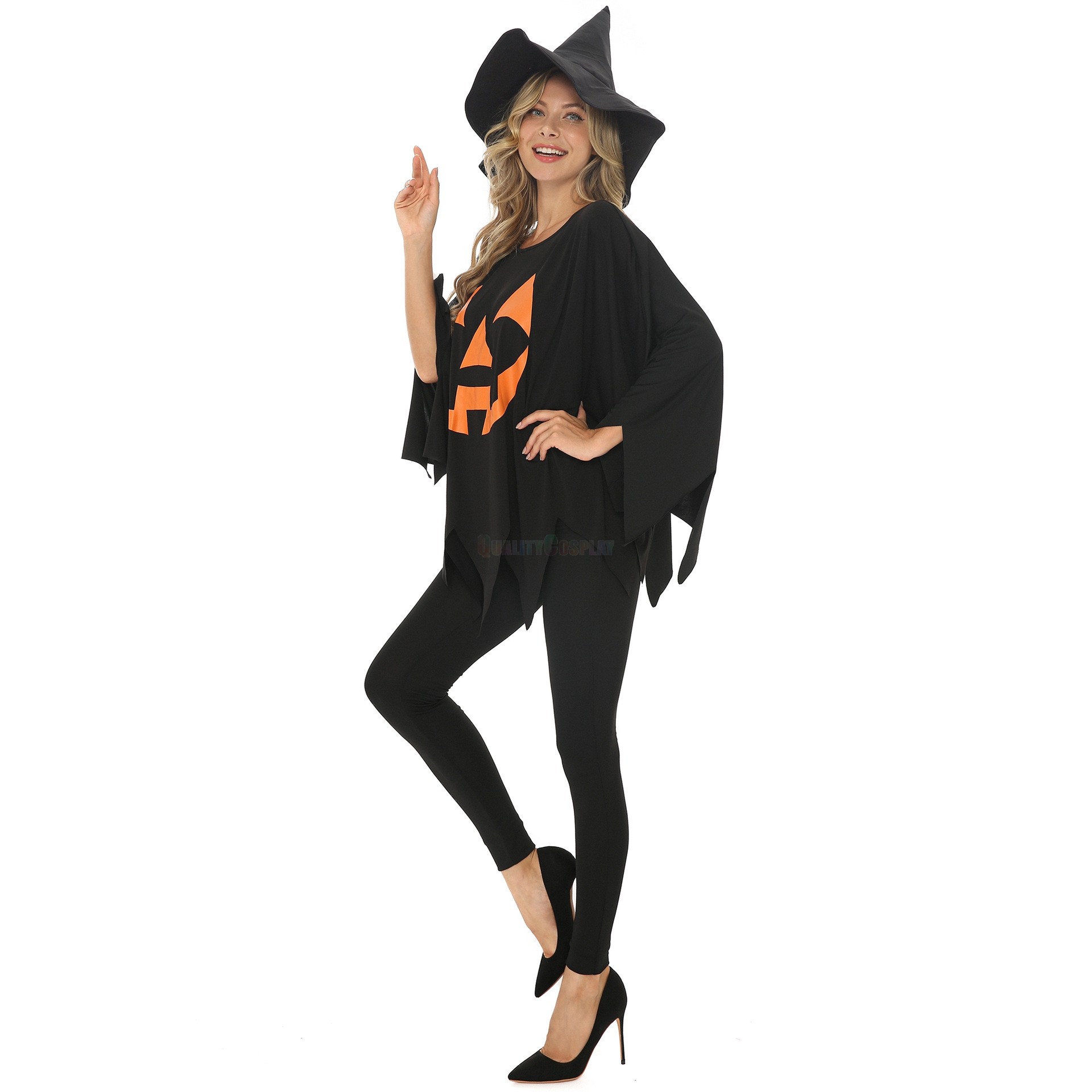 Halloween Magical Girl Cosplay Cloak Pumpkin Witch Costume - HQCOSPLAY