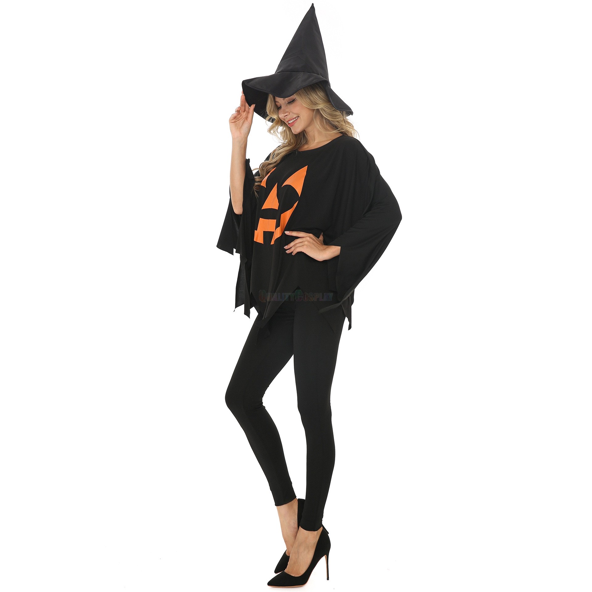 Halloween Magical Girl Cosplay Cloak Pumpkin Witch Costume - HQCOSPLAY