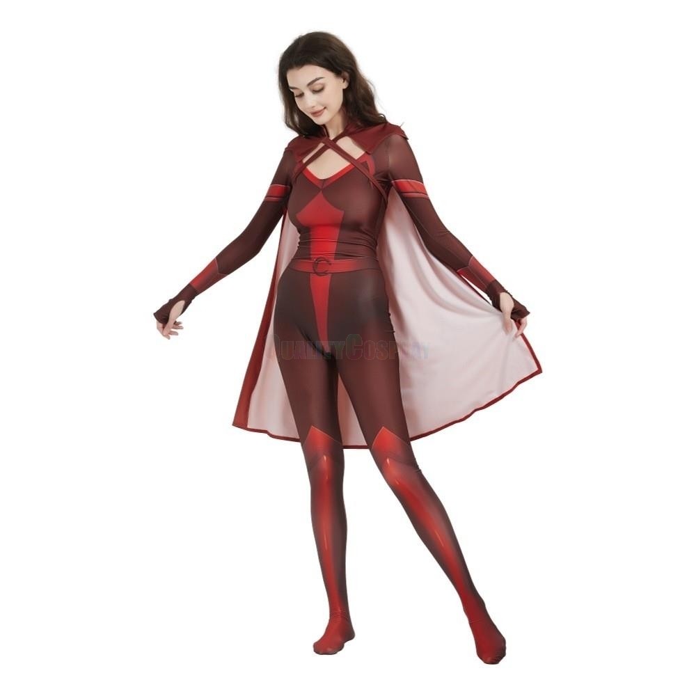 Halloween Female Family Costume Crimson Countess Cosplay Printed ...