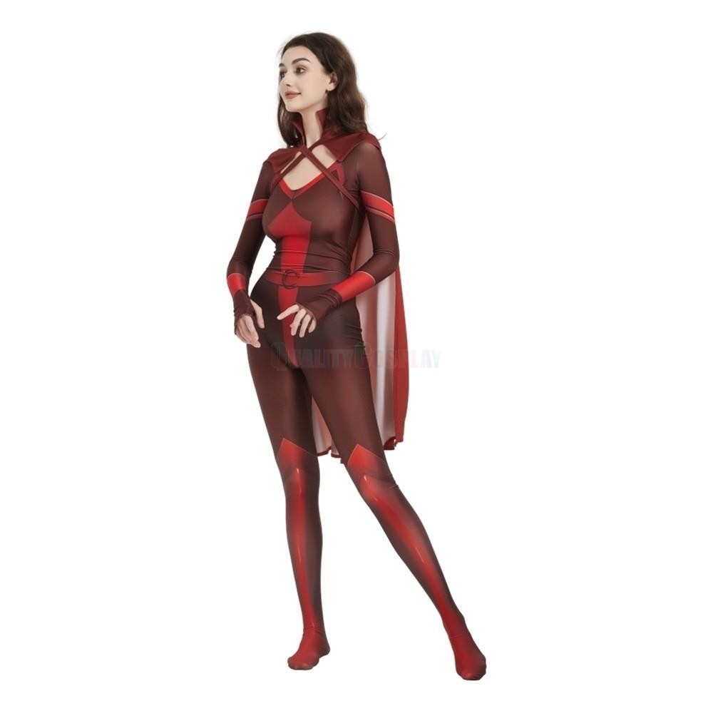 Halloween Female Family Costume Crimson Countess Cosplay Printed ...