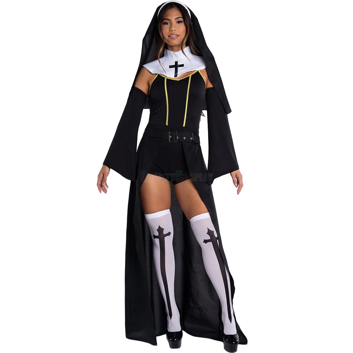Halloween Carnival Cross Nun Costume Maria Cosplay Costume - HQCOSPLAY