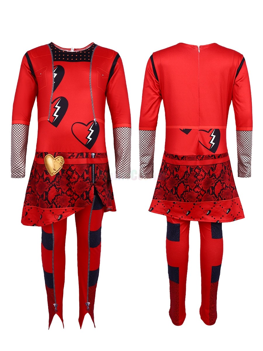 Descendants The Rise of Red Cosplay Jumpsuit For Kids Halloween Costume ...