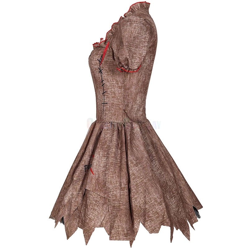 Halloween Evil Doll Costume Brown Mummified Doll Cosplay Costume ...