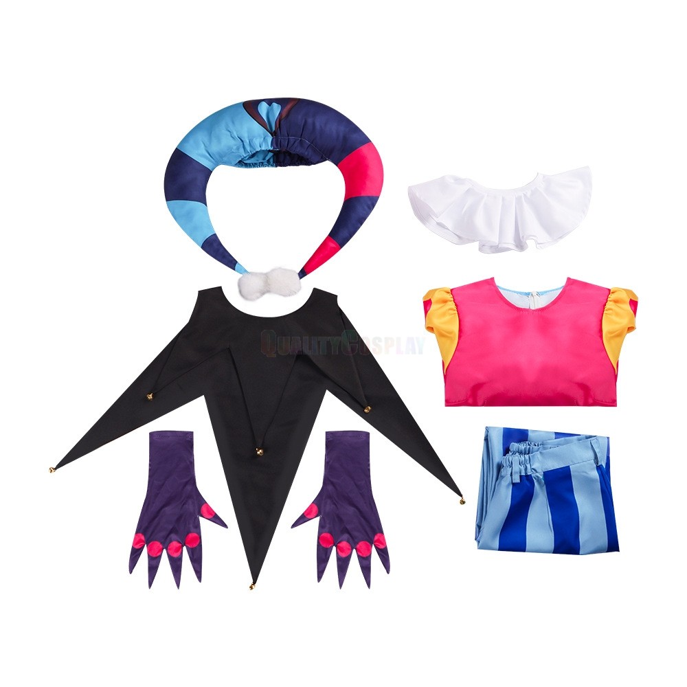 Hazbin Hotel Fizzarolli Clown Suit Adult Halloween Cosplay Costumes ...