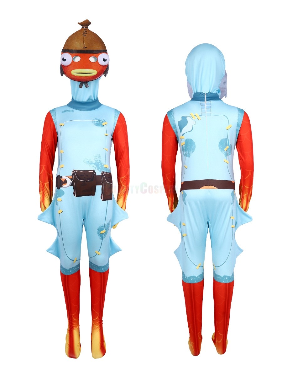 Halloween Fortnite Fishstick Onesie Parent-child Cosplay Costume ...