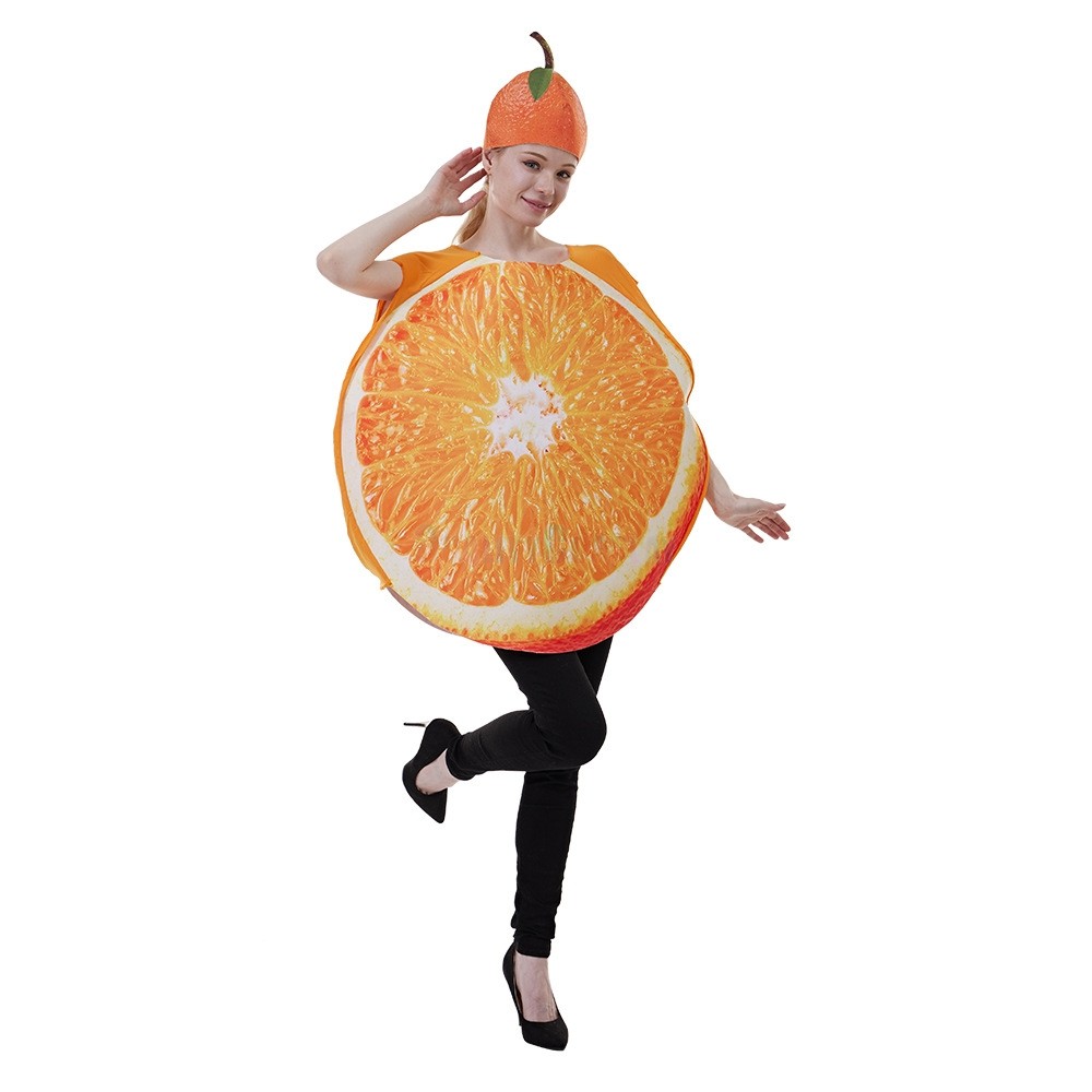 Adult Fruit Cosplay Costume Halloween Funny Orange Costume - HQCOSPLAY