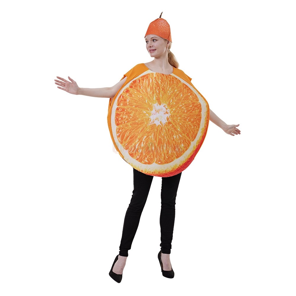 Adult Fruit Cosplay Costume Halloween Funny Orange Costume - HQCOSPLAY