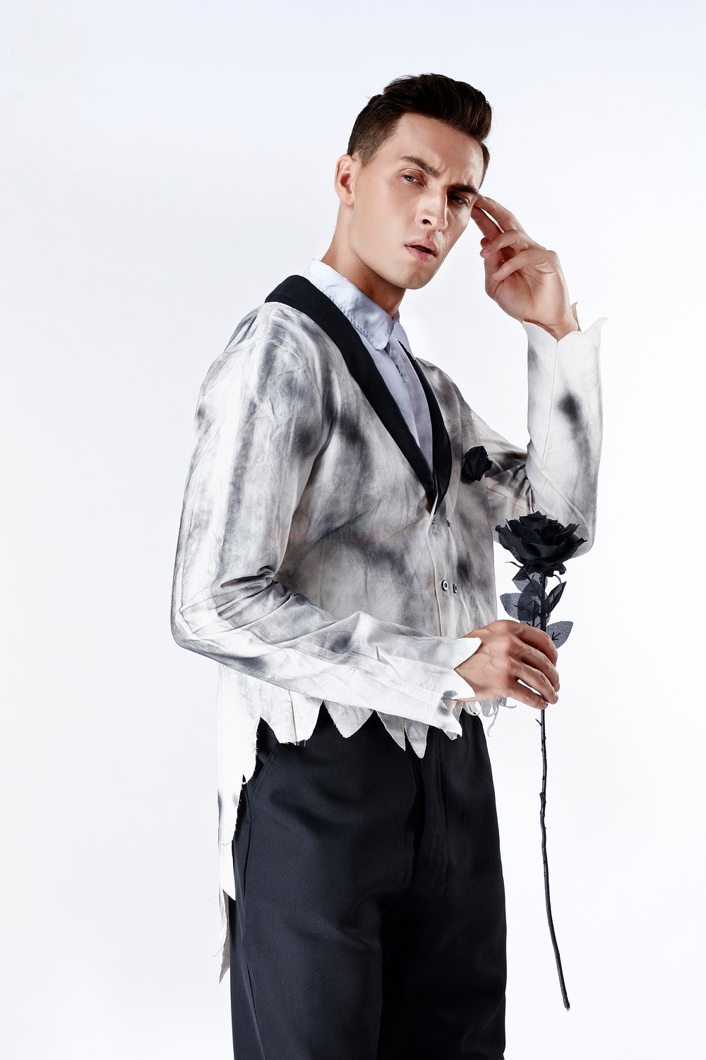 Hallween Creepy Cemetery Ghost Bride & Groom Couple Matching Cosplay ...