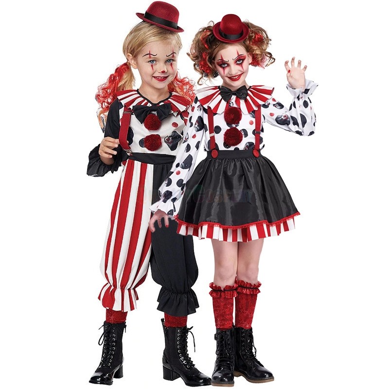 Halloween Party Costume Girl Zombie Clown Cosplay Dress - HQCOSPLAY