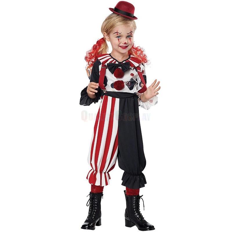 Halloween Party Costume Girl Zombie Clown Cosplay Dress - HQCOSPLAY