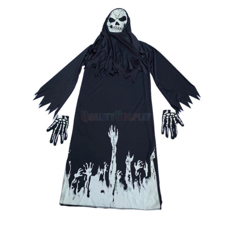 Glow-in-The-Dark Scythe Vampire Halloween Cosplay Costume For Kids ...