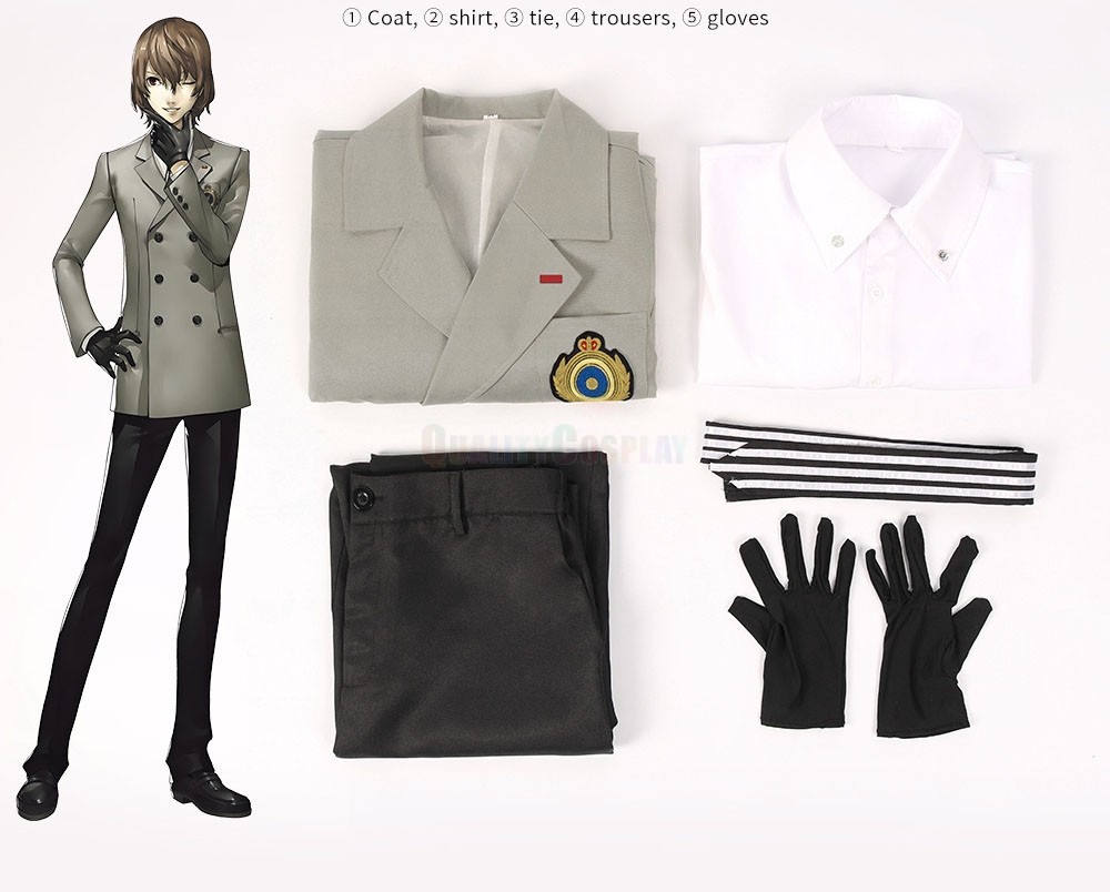 Persona 5 Goro Akechi Cosplay Suit - HQCOSPLAY