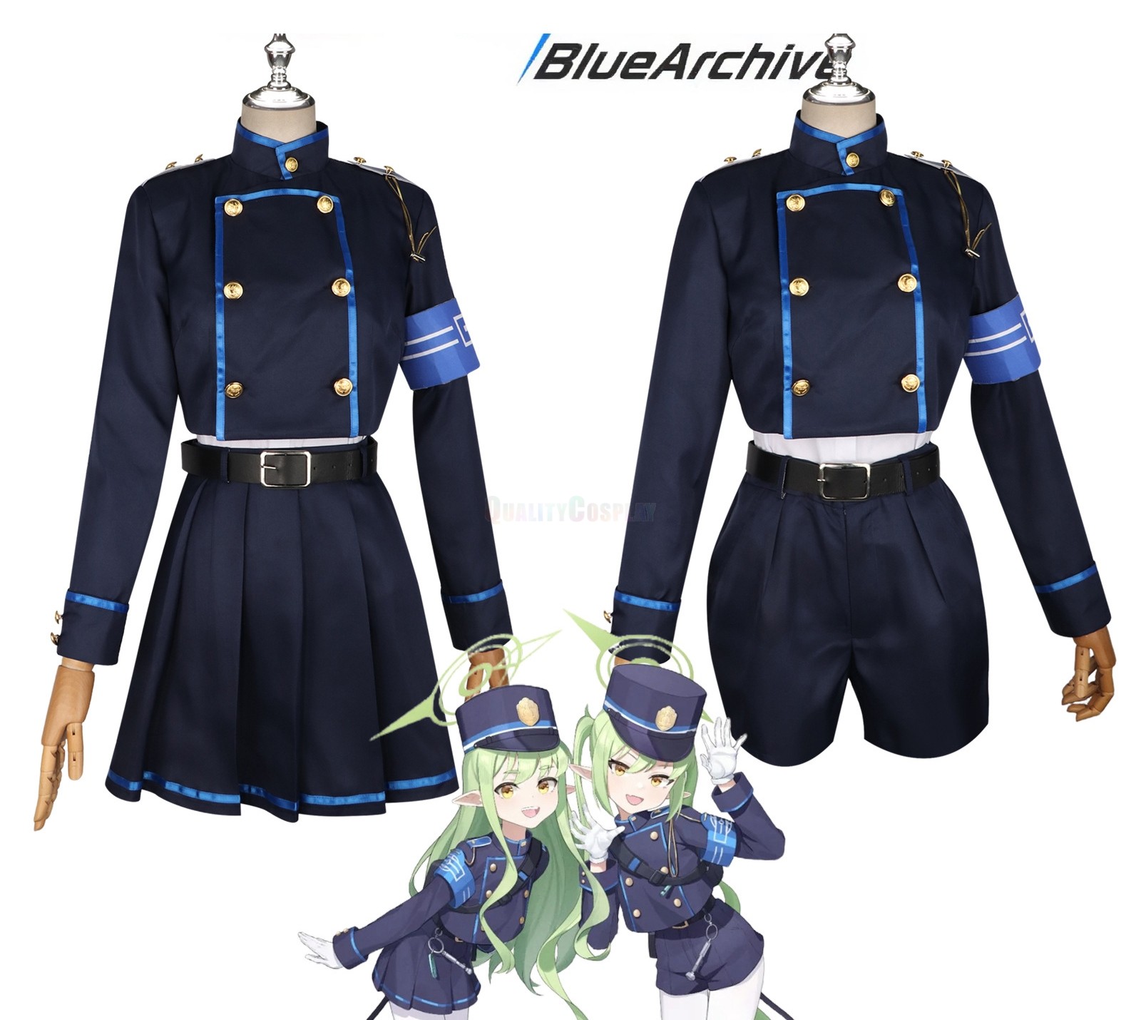 Blue Archive Cosplay Costume Hyakkiyako Alliance Academy Twin Uniforms ...