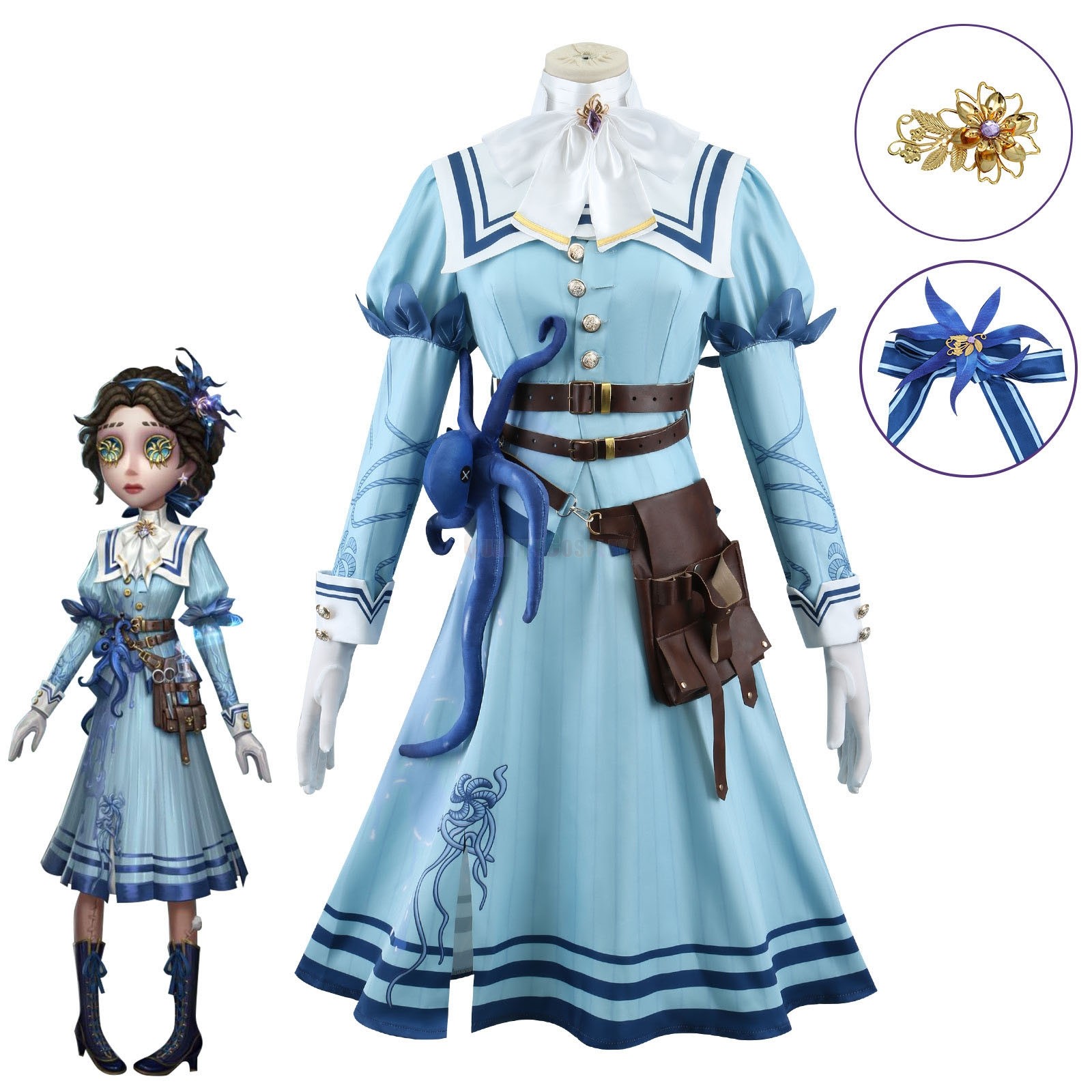 Identity V Emily Dyer Doctor's Eternal Flower Cosplay Costume - HQCOSPLAY