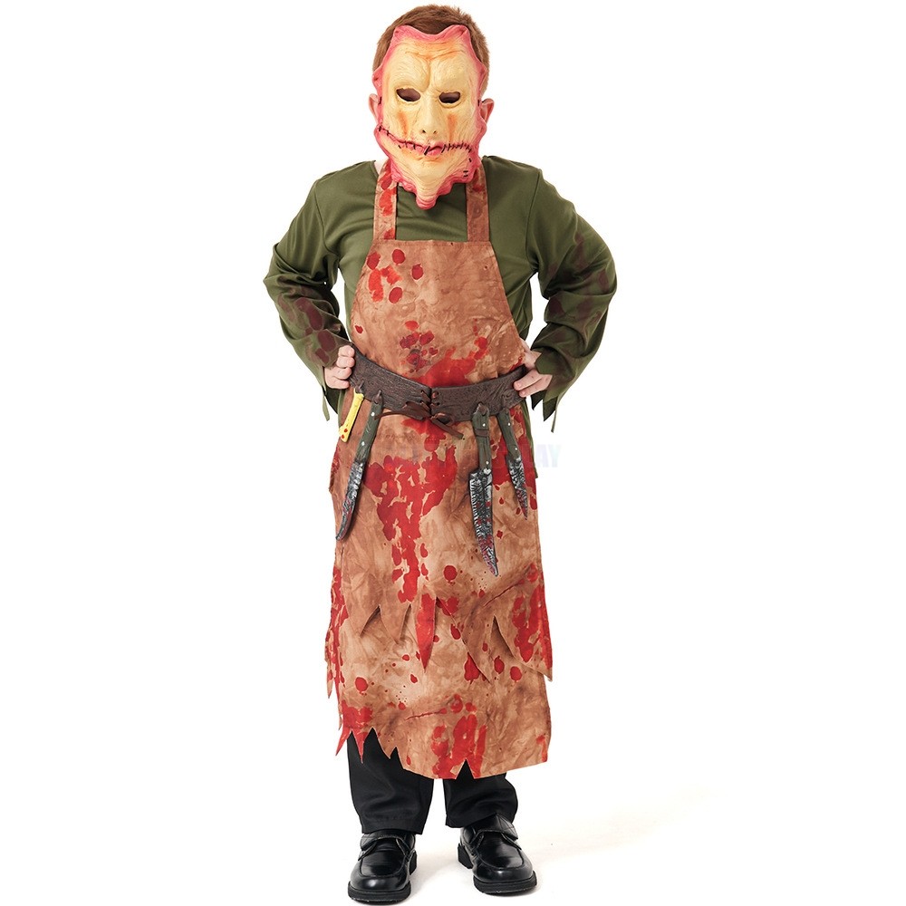 Halloween Children's Blood Butcher Costume Scary Zombie Cosplay Costume ...