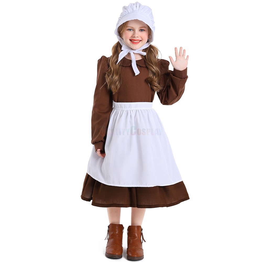 Halloween Cinderella Maid Costume Children Cosplay Costume - HQCOSPLAY