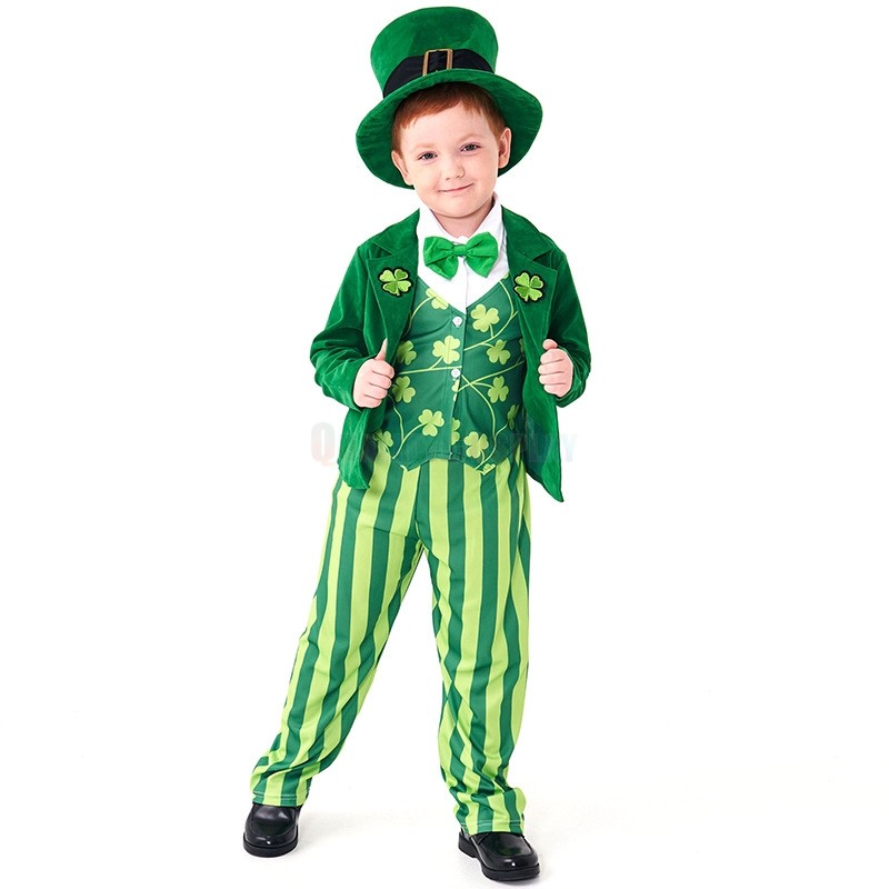 Halloween Costumes Children's Irish Goblin Dwarf Four-Leaf Clover ...
