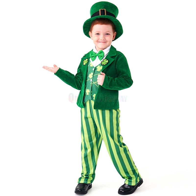 Halloween Costumes Children's Irish Goblin Dwarf Four-Leaf Clover ...