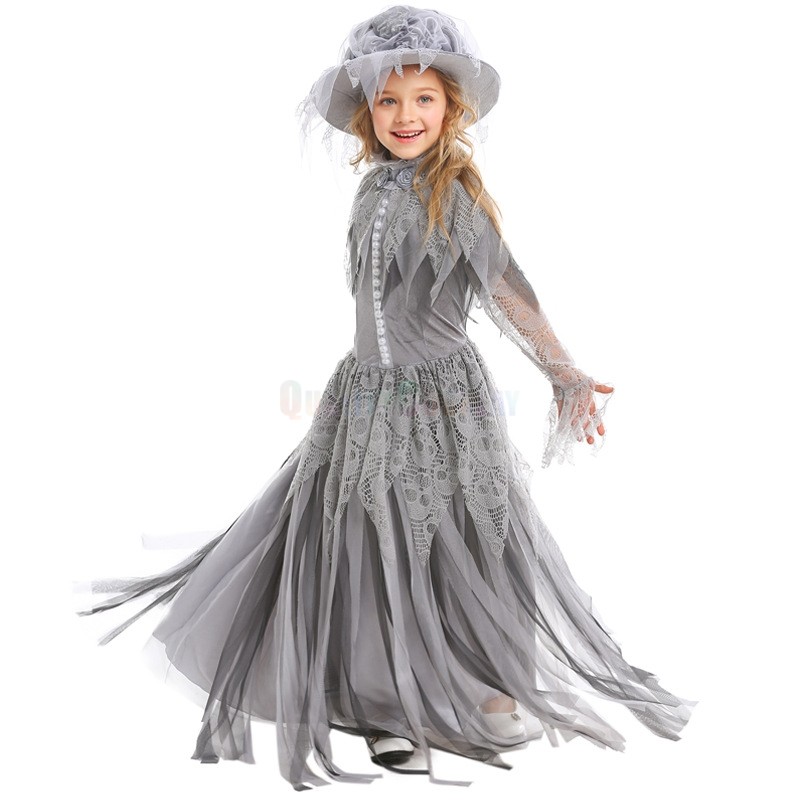 Halloween Ghost Princess Cosplay Skeleton Bride Costume - HQCOSPLAY