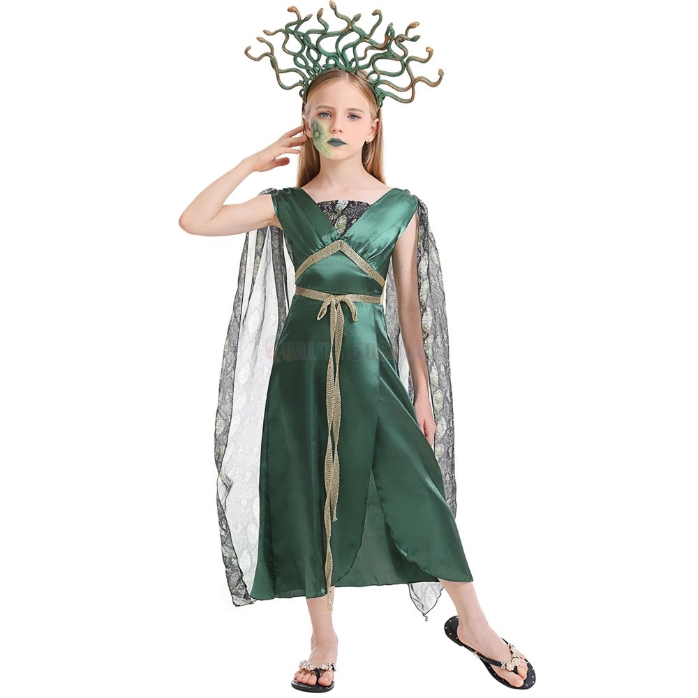 Children's Greek Mythology Medusa Snake Halloween Cosplay Costume ...