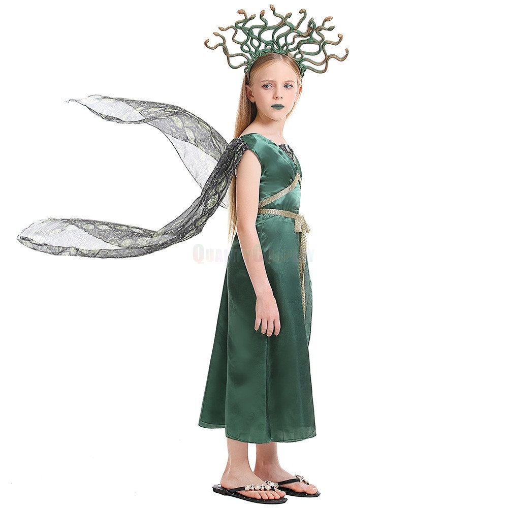 Children's Greek Mythology Medusa Snake Halloween Cosplay Costume ...