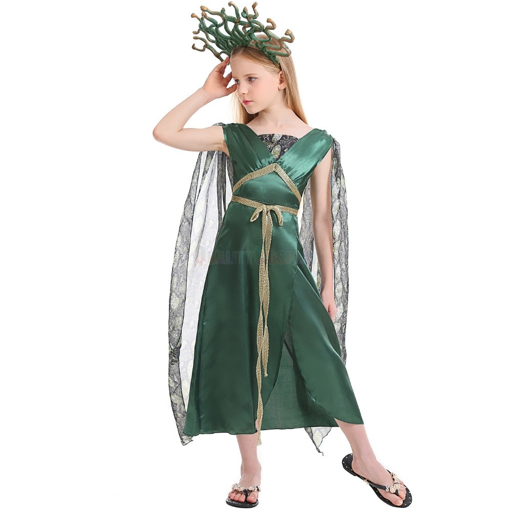 Children's Greek Mythology Medusa Snake Halloween Cosplay Costume ...