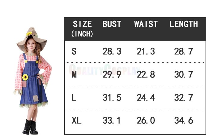 Halloween Pink Scarecrow Cosplay Costumes Children's Costumes - HQCOSPLAY