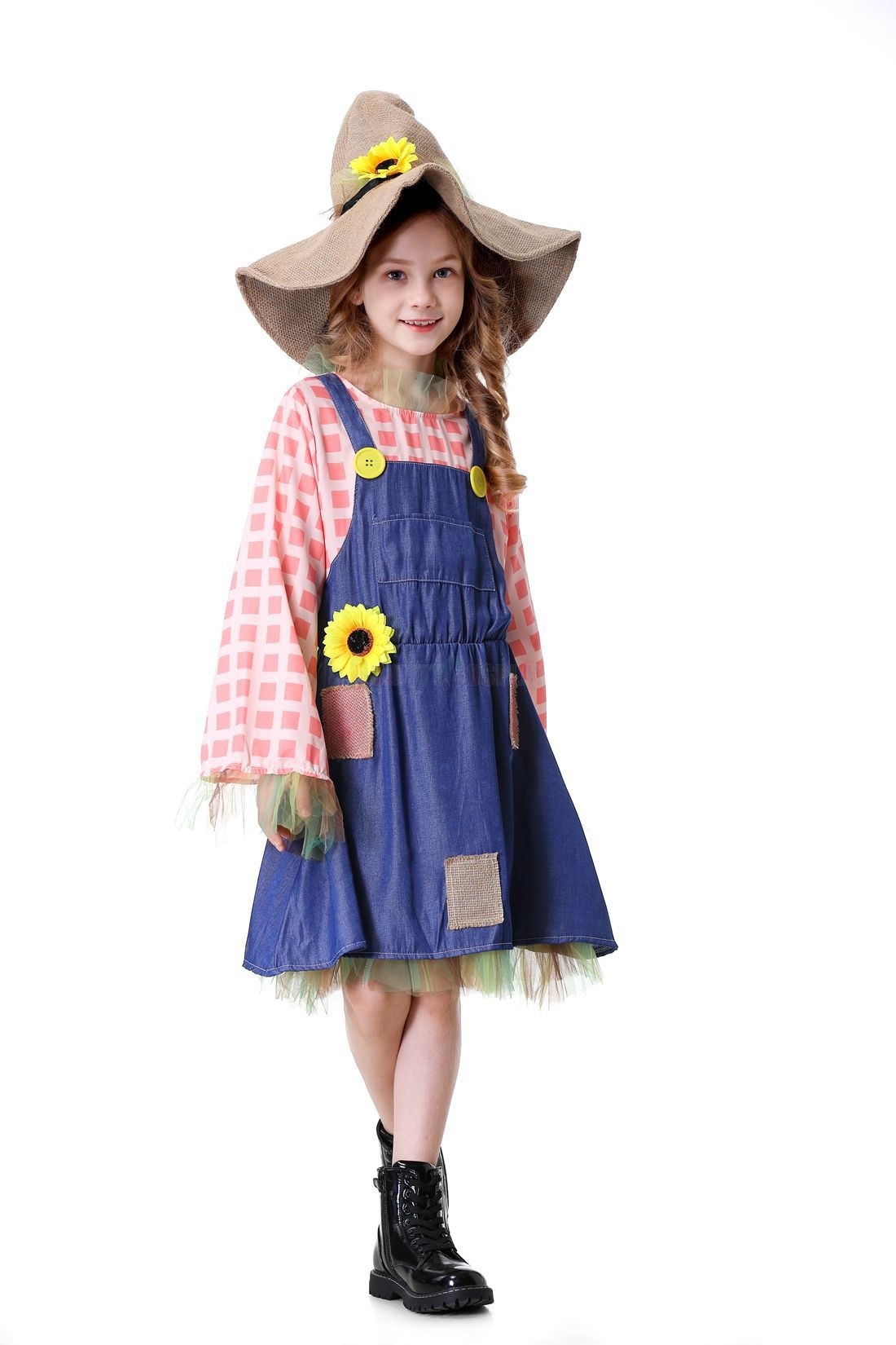 Halloween Pink Scarecrow Cosplay Costumes Children's Costumes - HQCOSPLAY