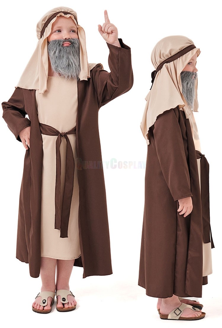 Children's Halloween Costume Middle Eastern Shepherd Elder Cosplay ...