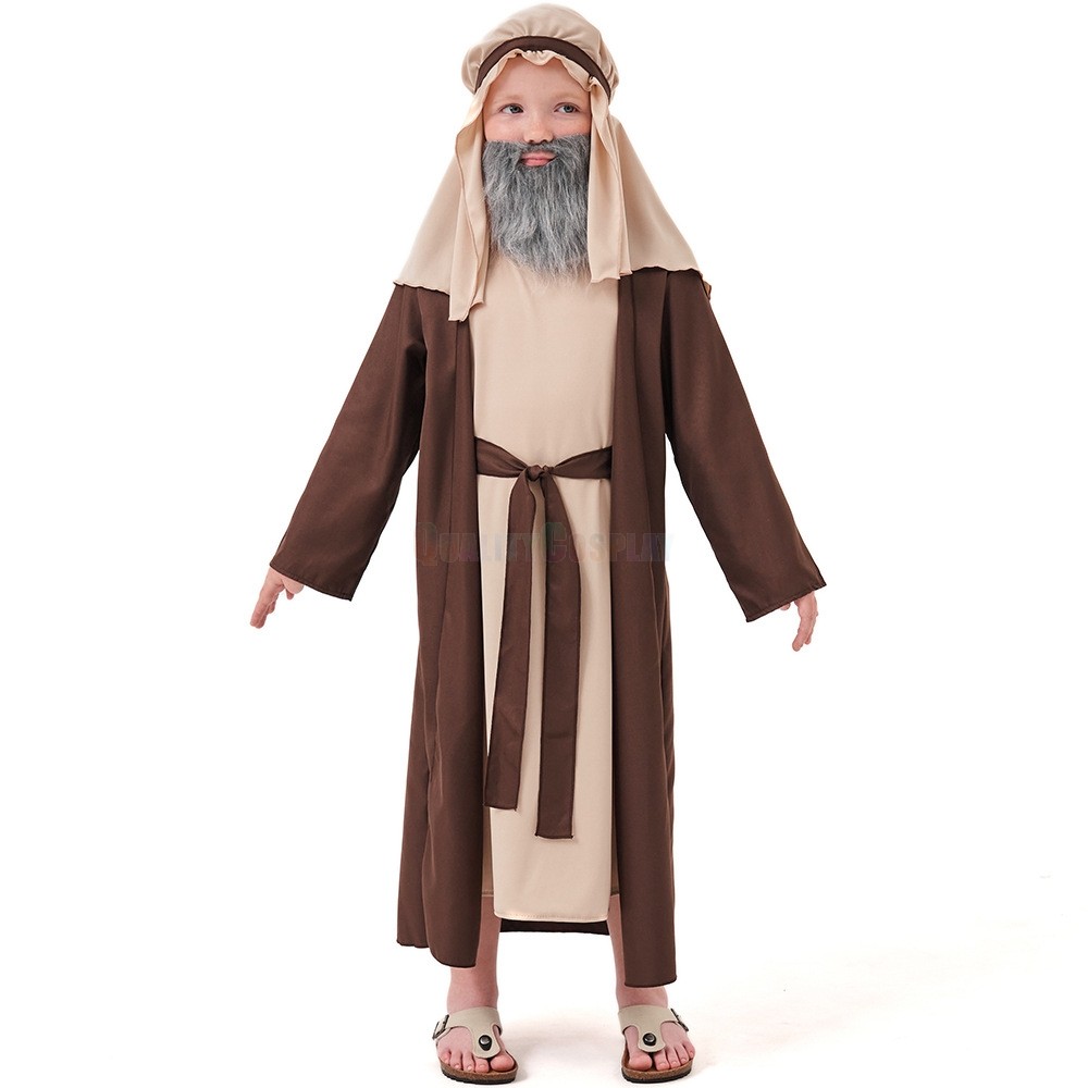 Children's Halloween Costume Middle Eastern Shepherd Elder Cosplay ...