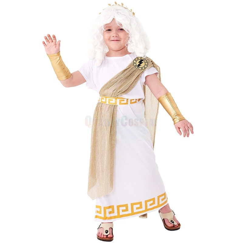 Ancient Greek Mythology Children's Halloween Zeus Cosplay Costume ...