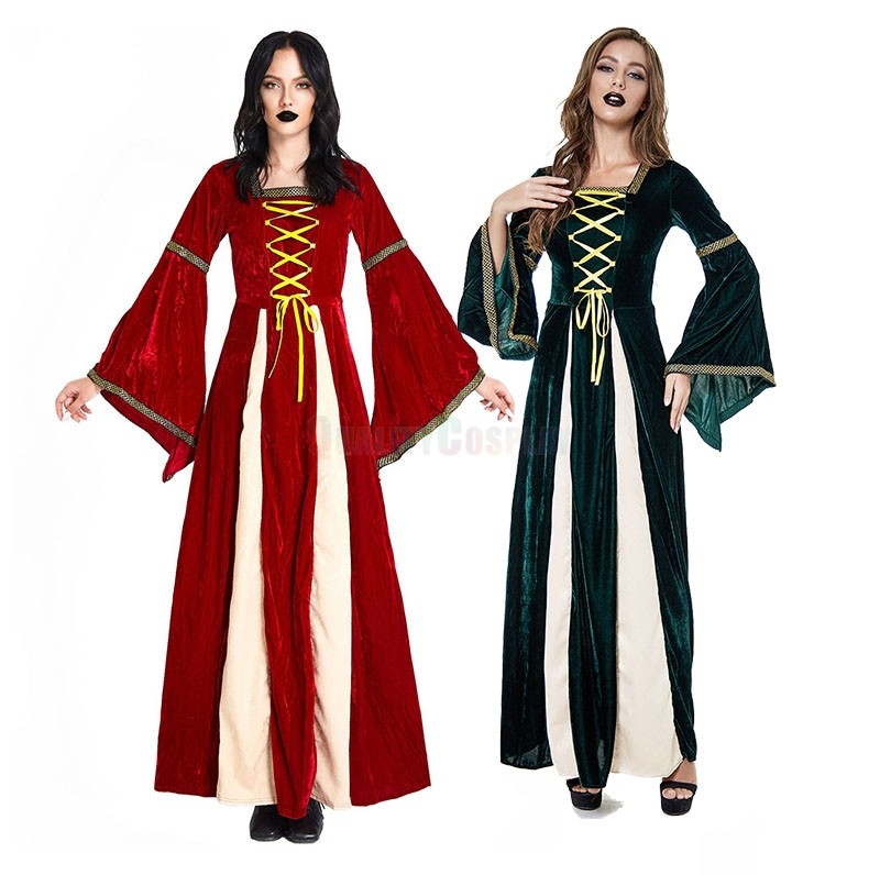 Medieval European Court Party Dress Halloween Costume - HQCOSPLAY