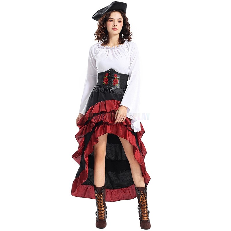 Halloween Costume Medieval Ocean Captain Navigator Cosplay Costume ...
