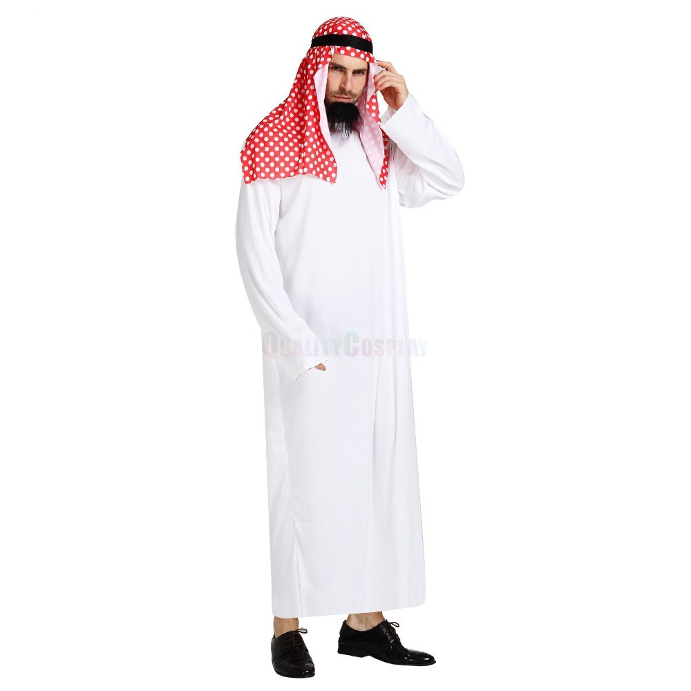 Middle East Dubai Prince Costume Adult Male Halloween Arab Cosplay ...