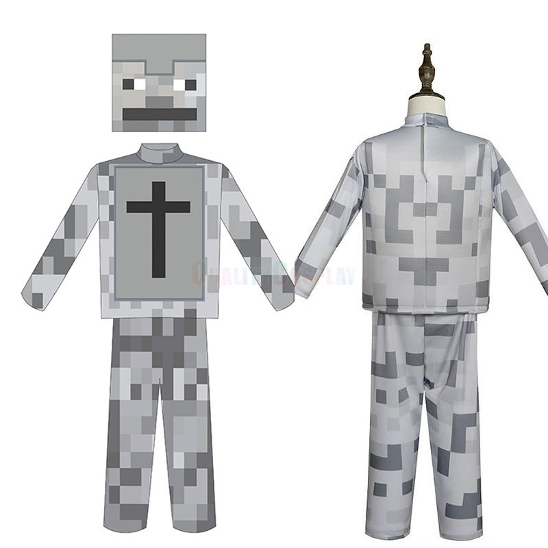 Halloween Minecraft Skeleton Children's Cosplay Costume - HQCOSPLAY