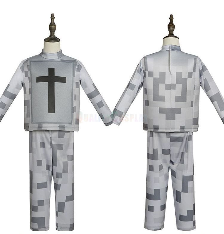Halloween Minecraft Skeleton Children's Cosplay Costume - HQCOSPLAY