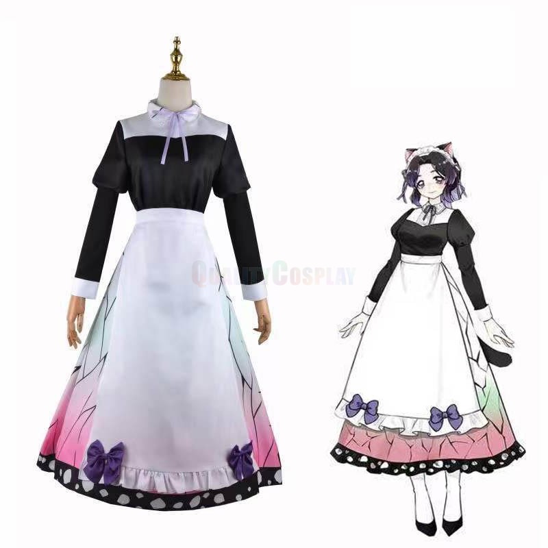 Demon Slayer Shinobu Kocho Maid Cosplay Costume - HQCOSPLAY