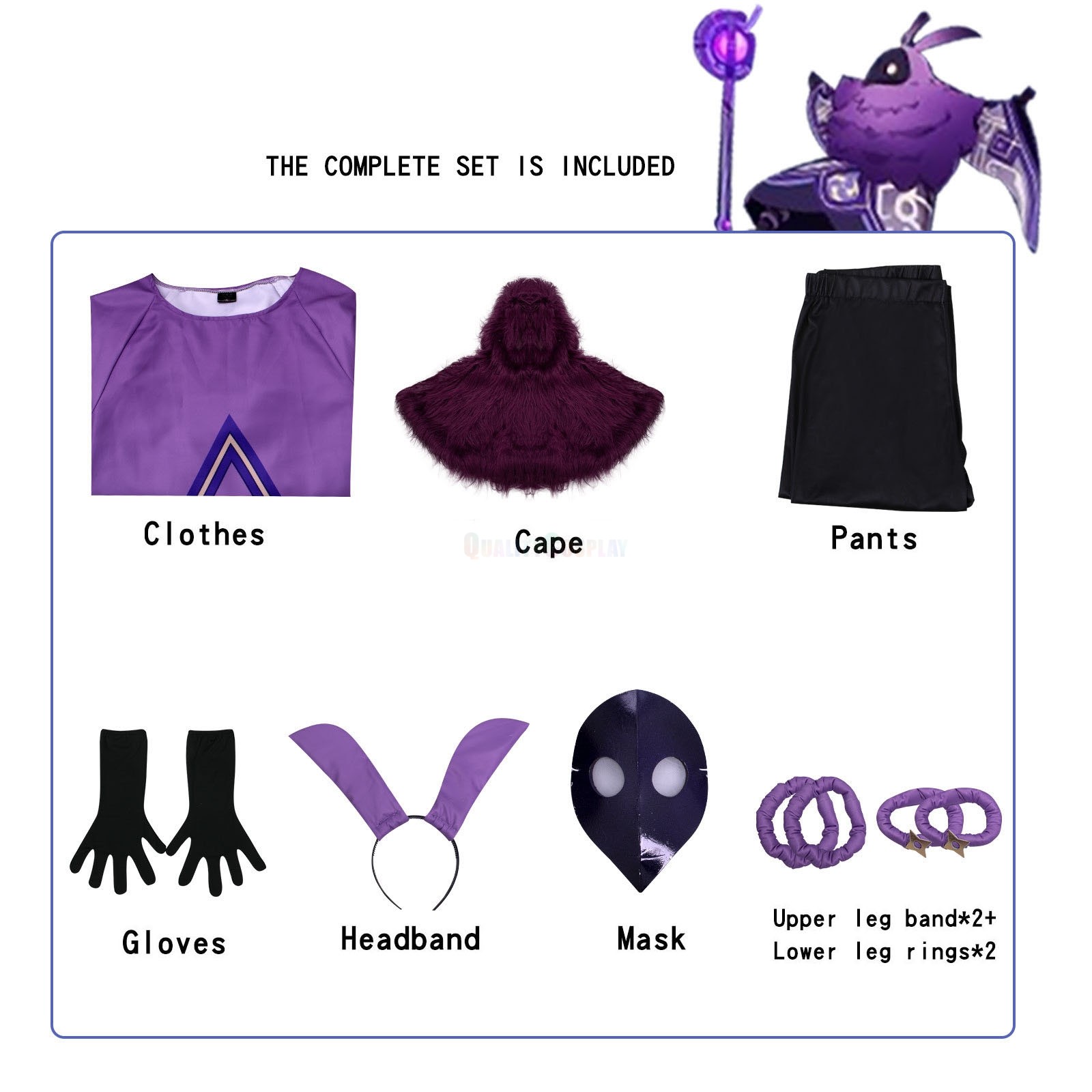 Genshin Impact Electro Abyss Mage Cosplay Costume - HQCOSPLAY