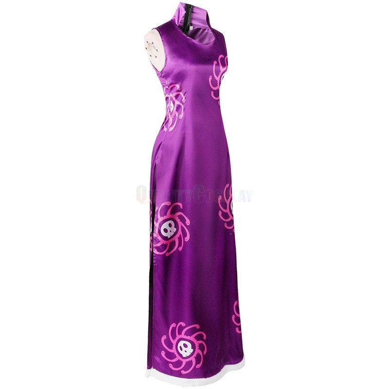 One Piece Boa·Hancock Purple Dress Cosplay Costume - HQCOSPLAY