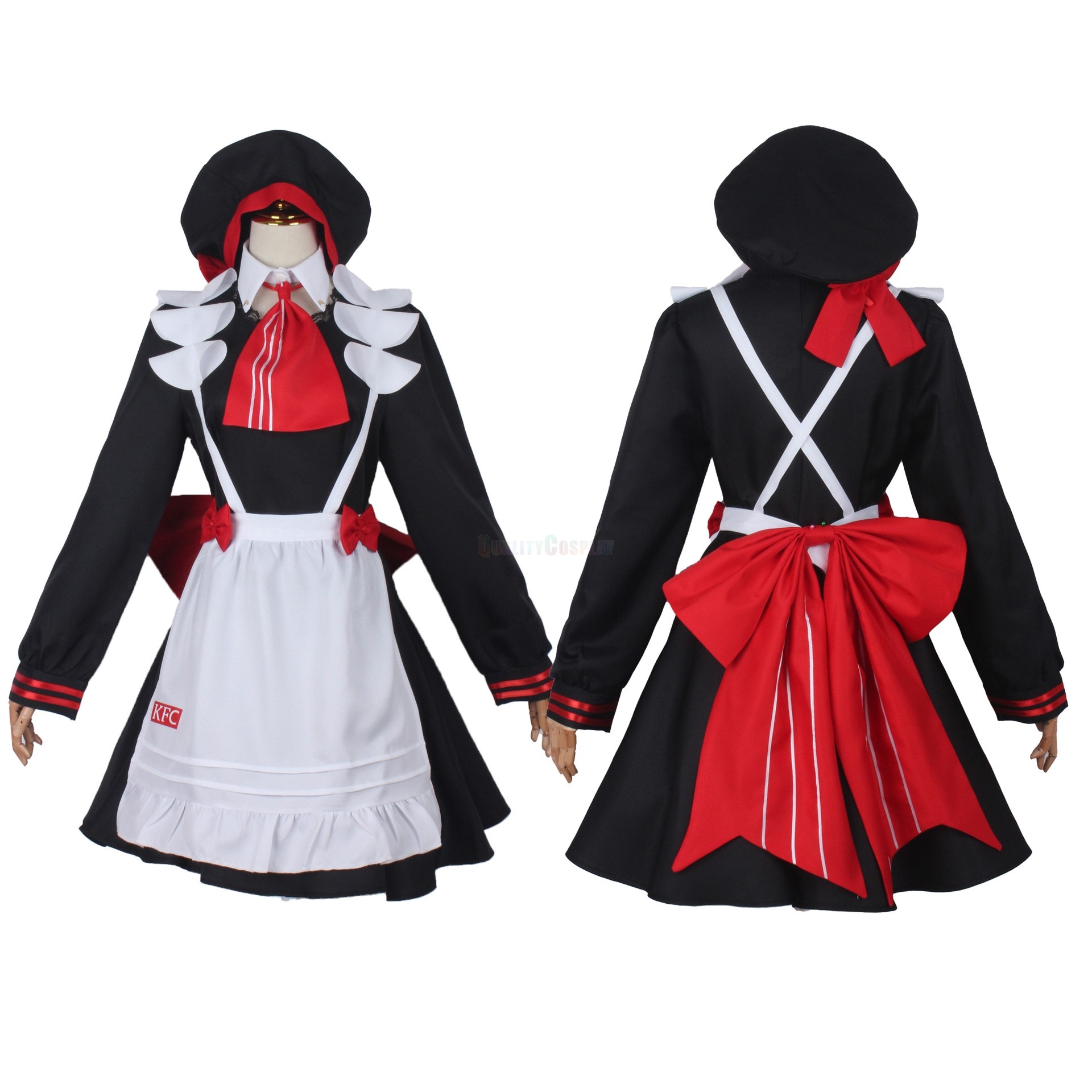 Genshin Impact Noelle KFC Lolita Cosplay Costume - HQCOSPLAY