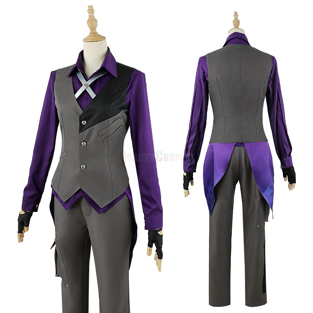 Virtual YouTuber ROF-MAO Fuwa Minato Suit Cosplay Costume - HQCOSPLAY