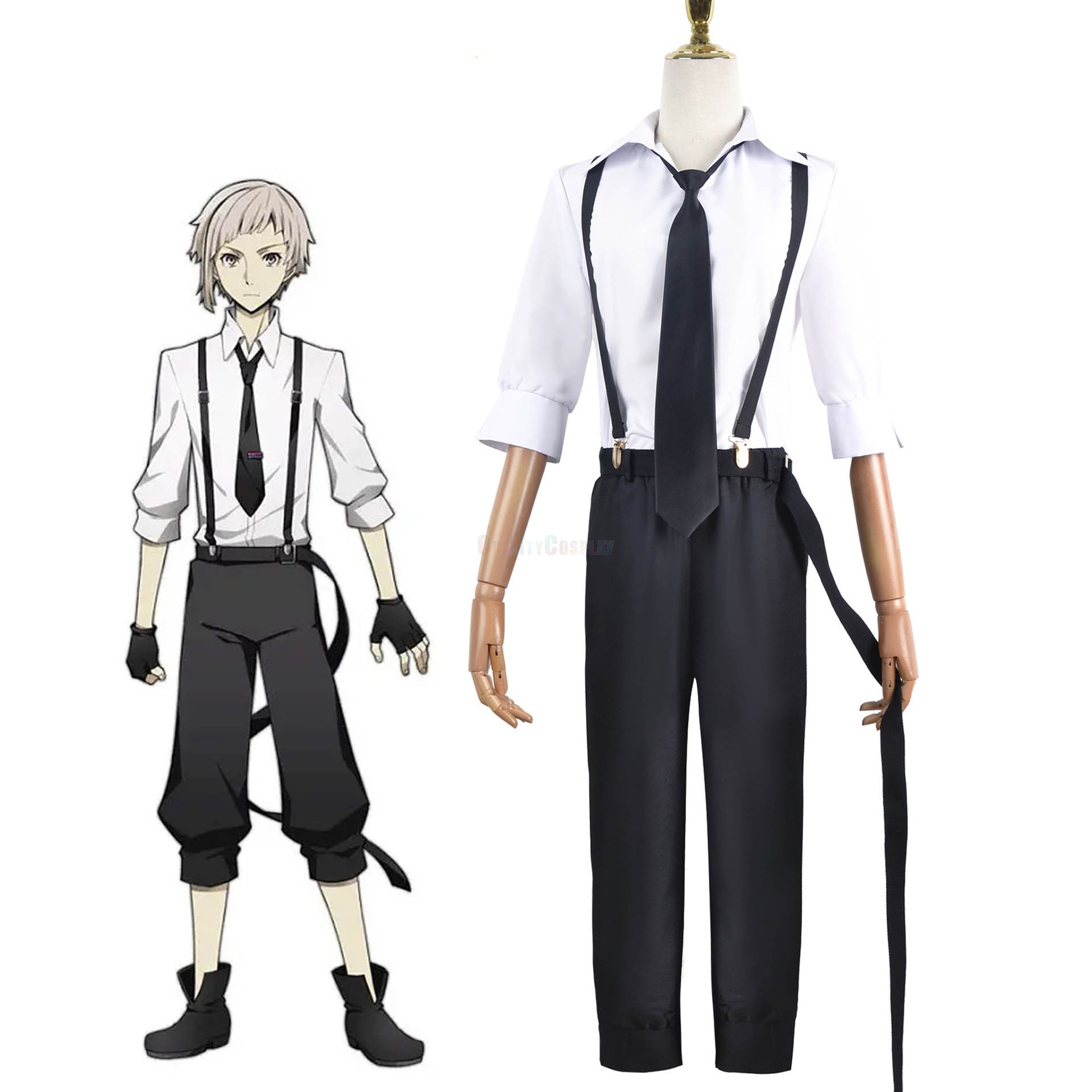 Bungo Stray Dogs Nakajima Atsushi Cosplay Costume HQCOSPLAY Bungo Stray Dogs Nakajima Atsushi Cosplay Costume HQCOSPLAY