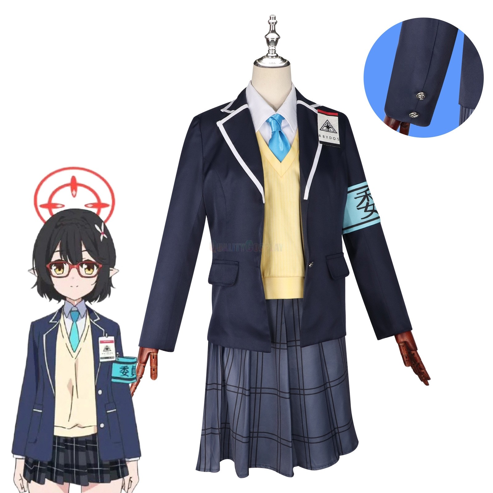 Blue Archive Cosplay Costume Okusora Ayane School Uniform - HQCOSPLAY