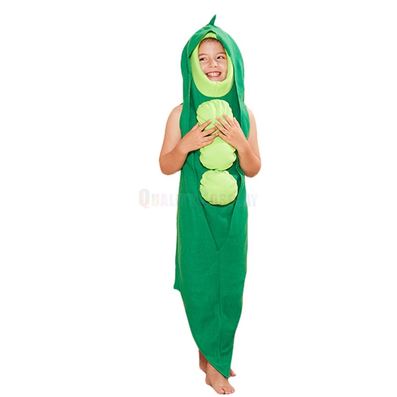 Halloween Fun Vegetable Cosplay Children's Food Pea One-piece Costume ...