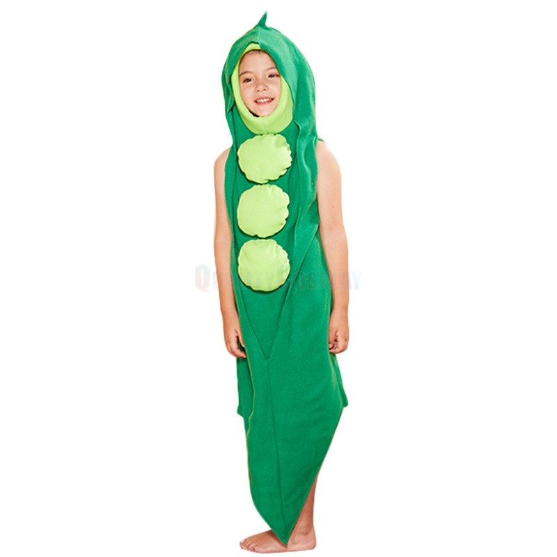 Halloween Fun Vegetable Cosplay Children's Food Pea One-piece Costume ...