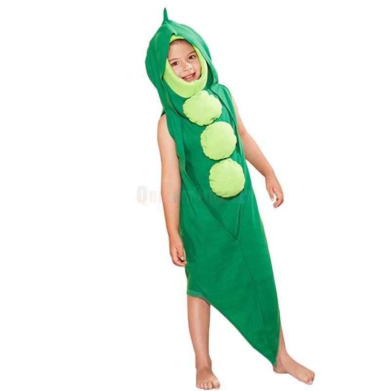 Halloween Fun Vegetable Cosplay Children's Food Pea One-piece Costume ...