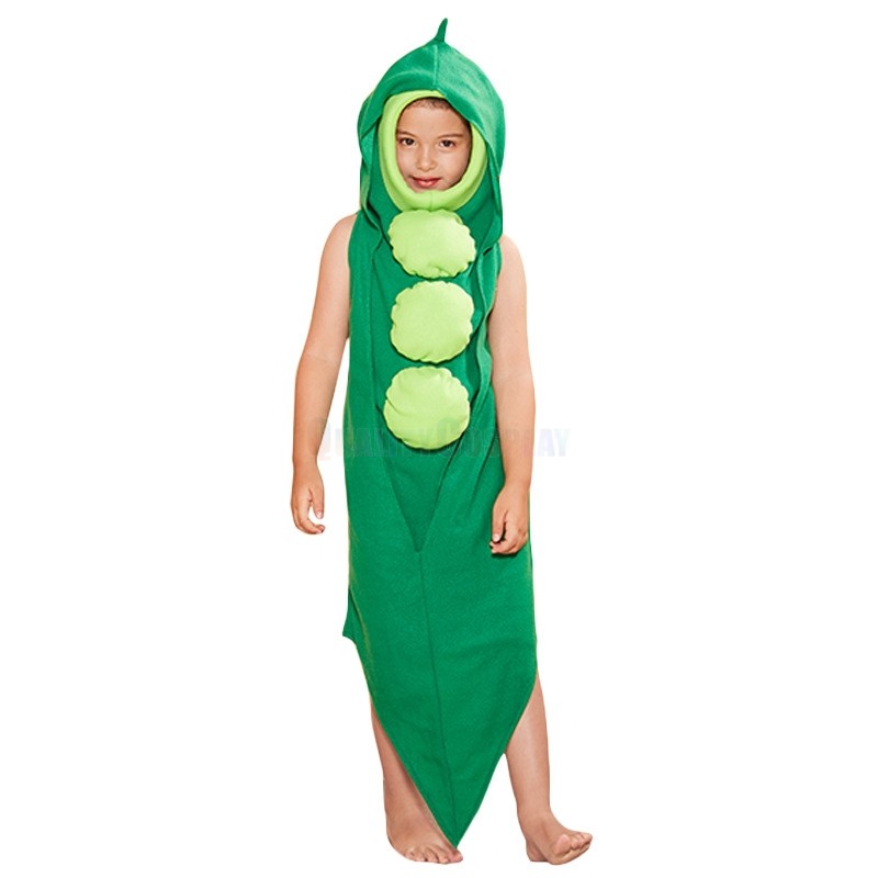 Halloween Fun Vegetable Cosplay Children's Food Pea One-piece Costume ...