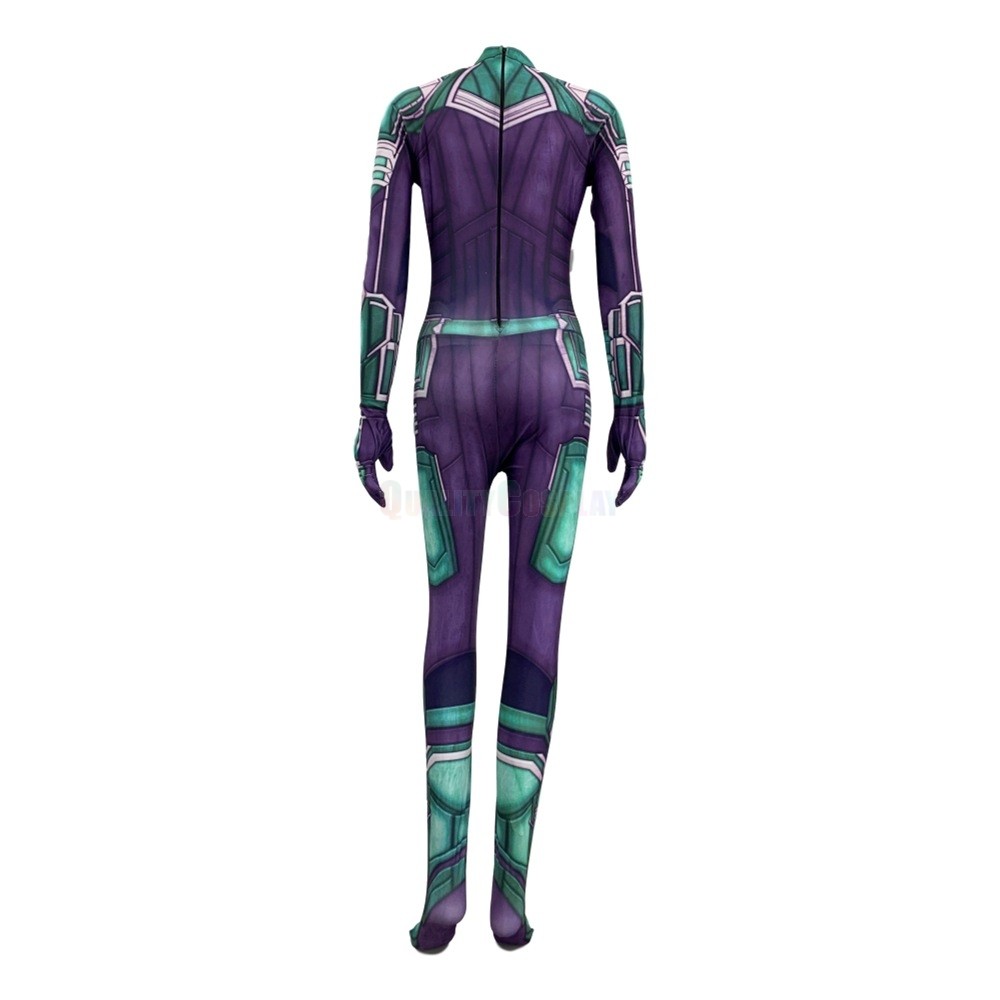 Superhero Captain Marvel Phyla-Vell Quasar Printed Suit Halloween ...